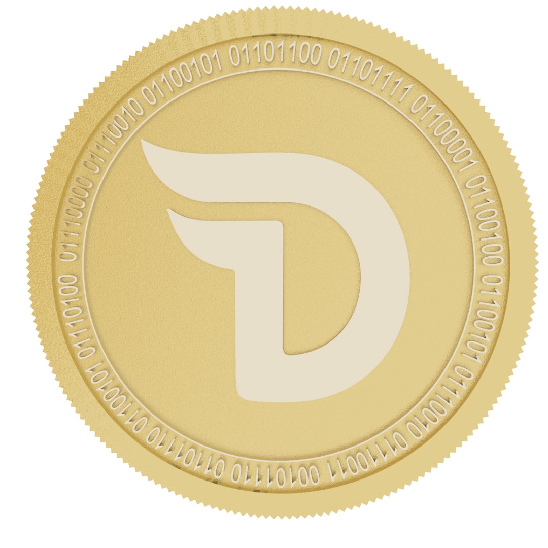 Divi Exchange Token Gold Coin 3D - TurboSquid 1495701