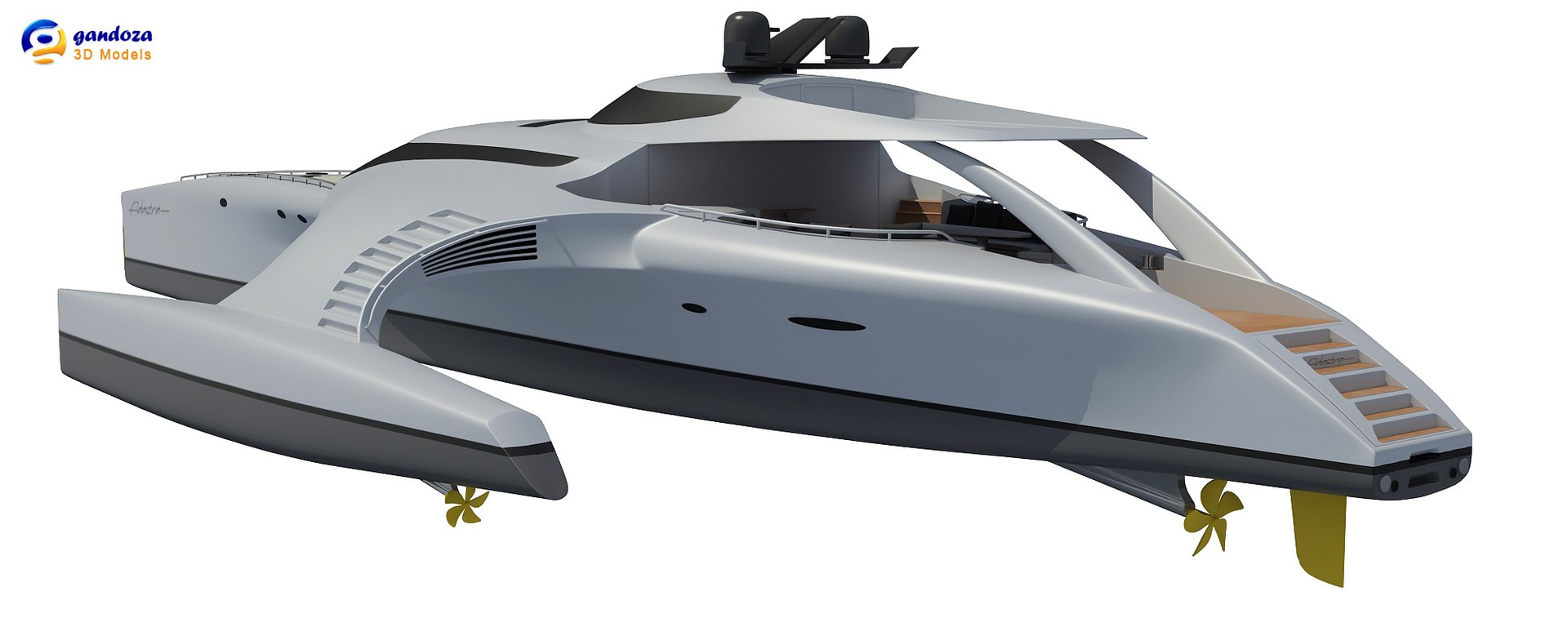 Adastra Luxury Yacht 3d Model
