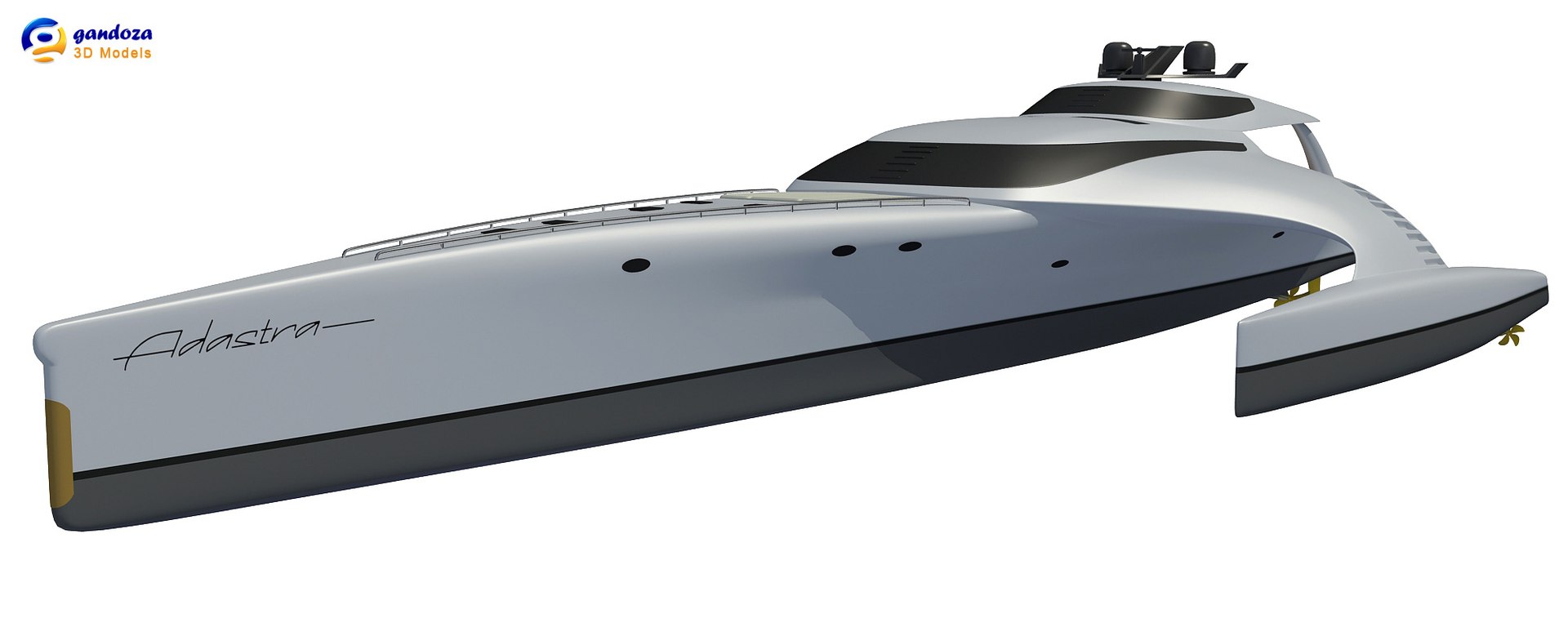 adastra luxury yacht 3d model