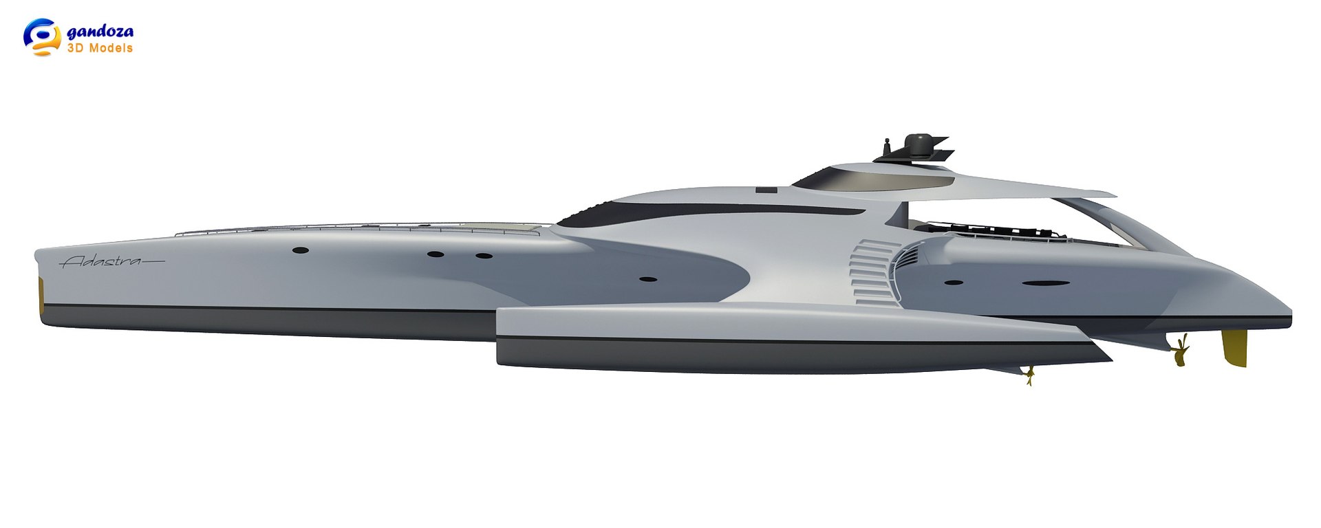 Adastra Luxury Yacht 3d Model