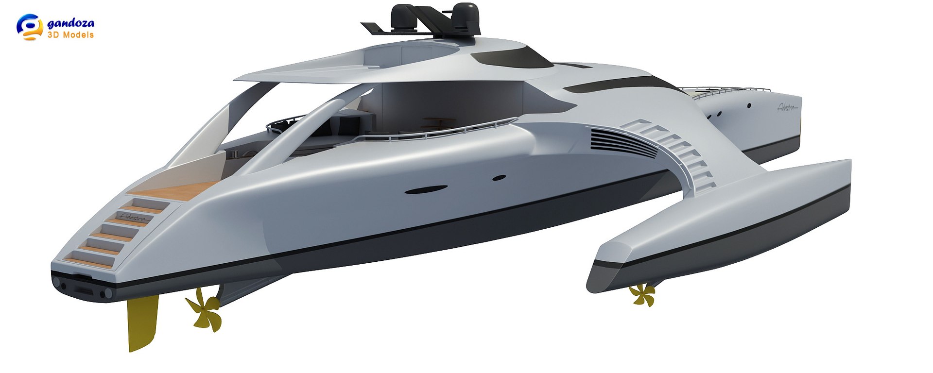 Adastra Luxury Yacht 3d Model