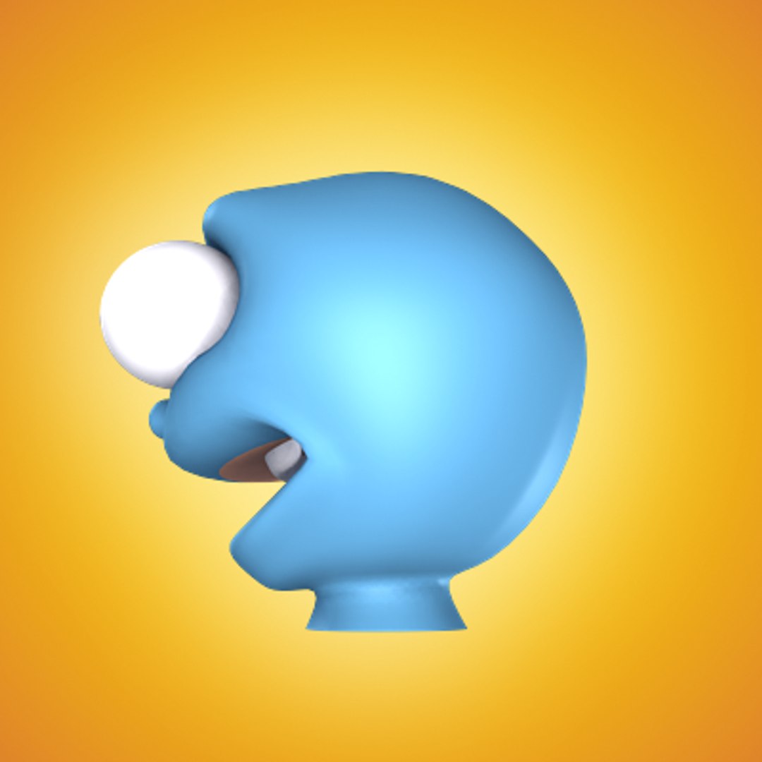 Directx Blue Freaky Character Head