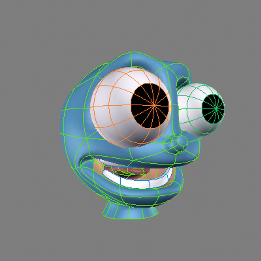 Directx Blue Freaky Character Head
