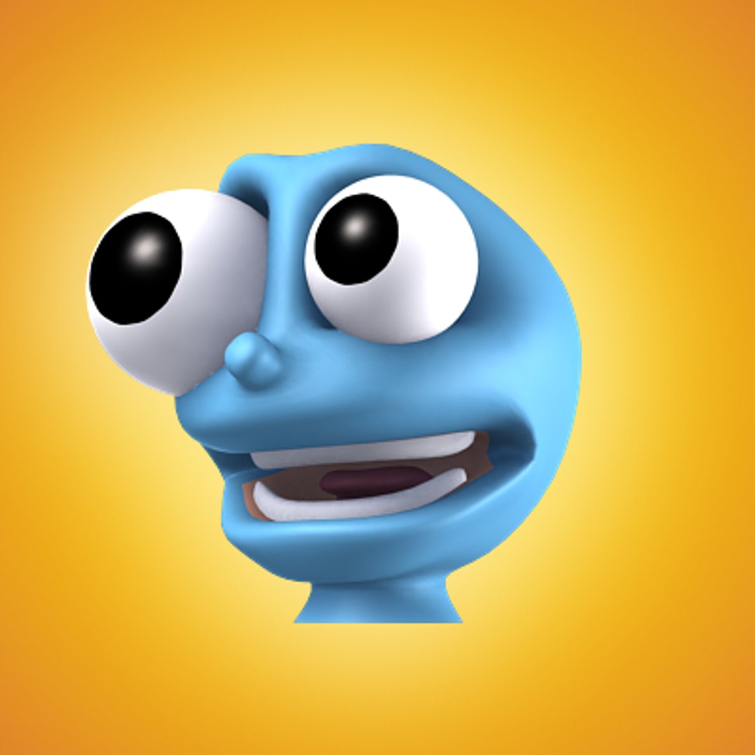 Directx Blue Freaky Character Head