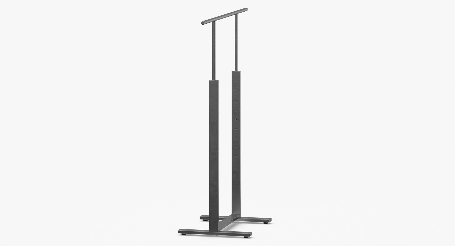 Clothing Single Bar Rack Metal Black And White 3D Model - TurboSquid ...