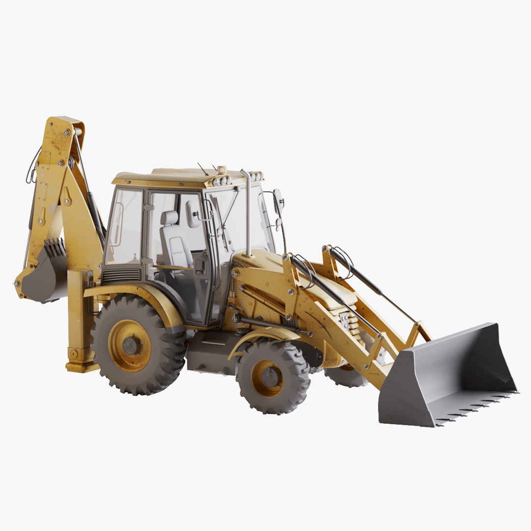3D Realistic Backhoe Loader by Terlan125 High quality - TurboSquid 2106817