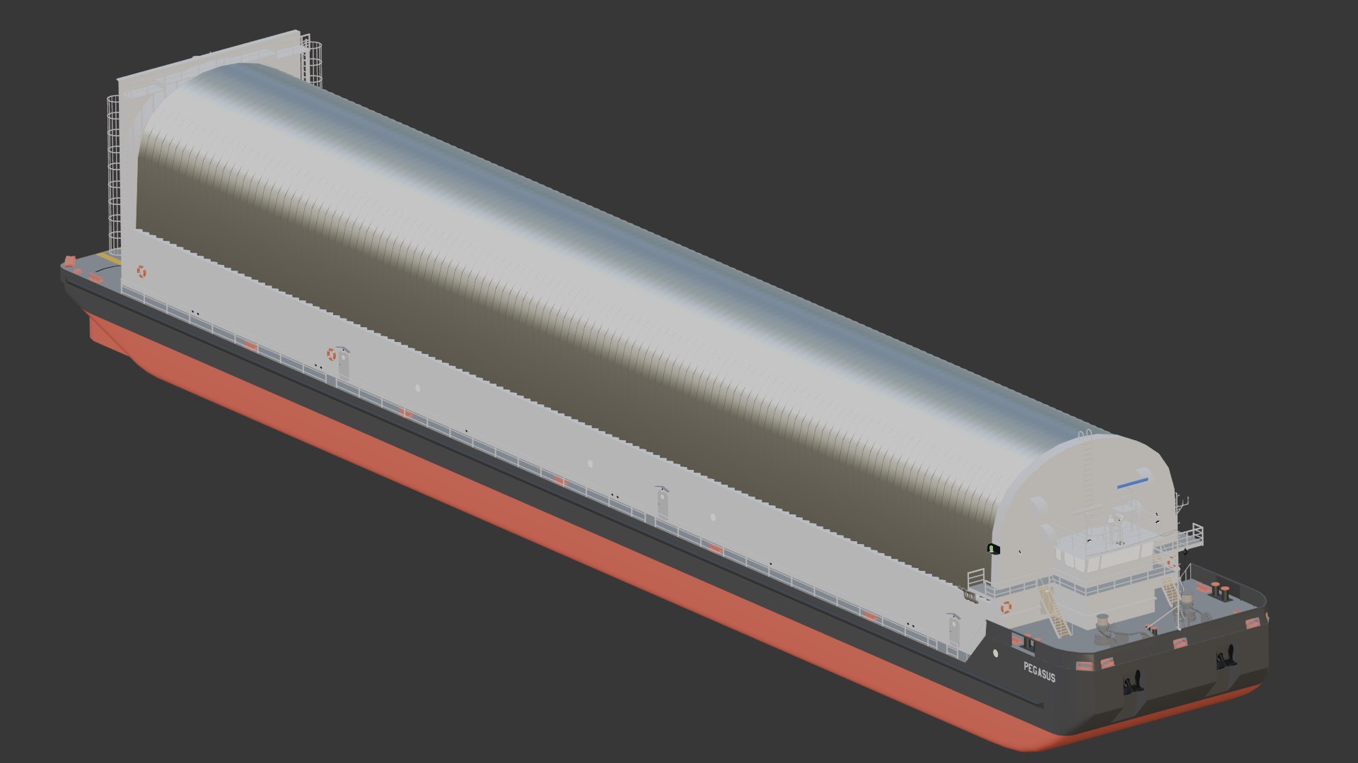 3D NASA Pegasus Barge Model - TurboSquid 2187074