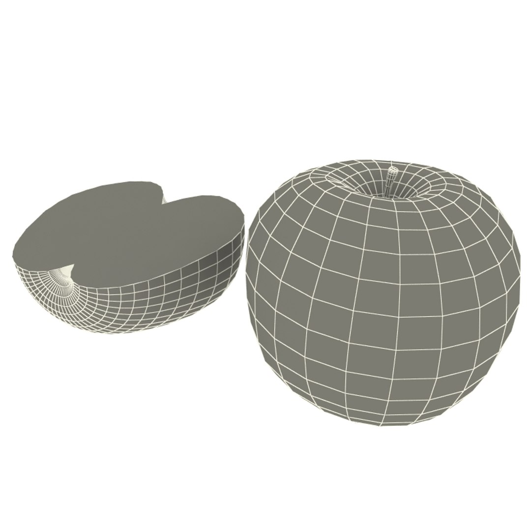 3d model apple fruits