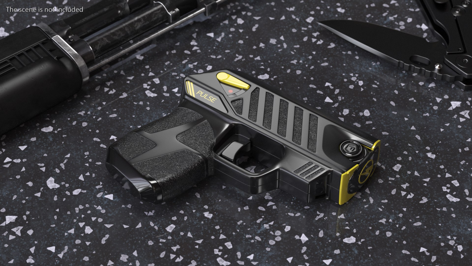 Compact Stun Gun LASER Pulse Black 3D Model - TurboSquid 1985446