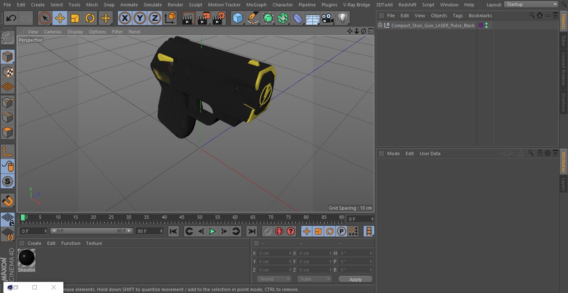 Compact Stun Gun LASER Pulse Black 3D model - TurboSquid 1985446