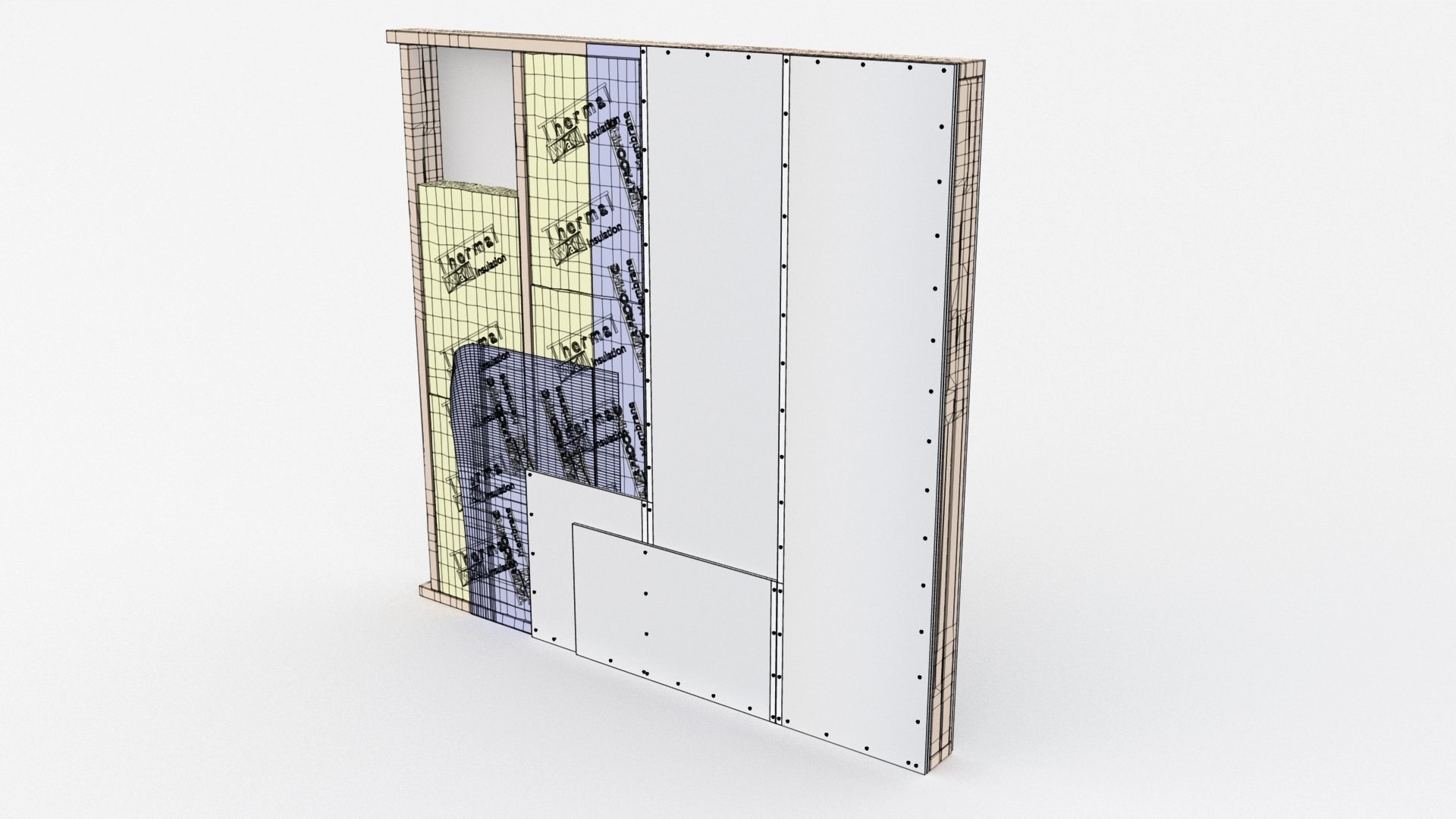 Wall Partitions Insulation 3D Model - TurboSquid 1529130