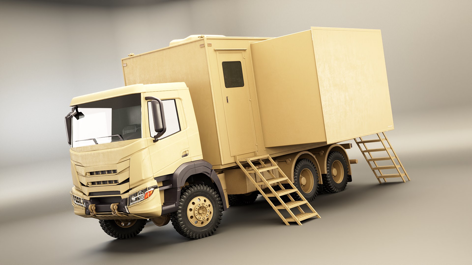 Generic Military Command Truck Sand Camo Model - TurboSquid 2273658
