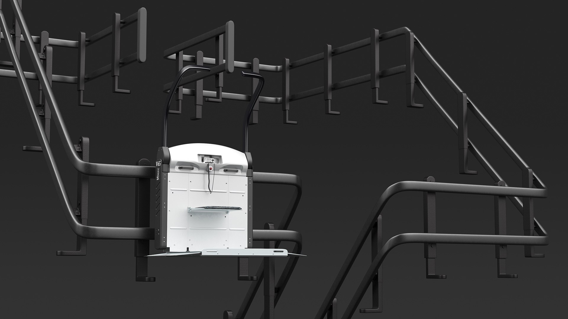 Vimec V65 Curved Rail Platform Stairlift 3D Model - TurboSquid 2092075