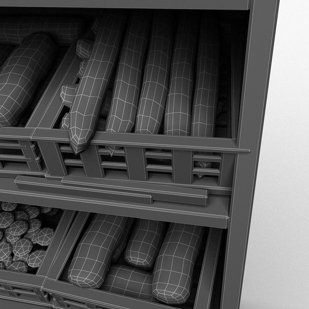 stand butcher store 3d max