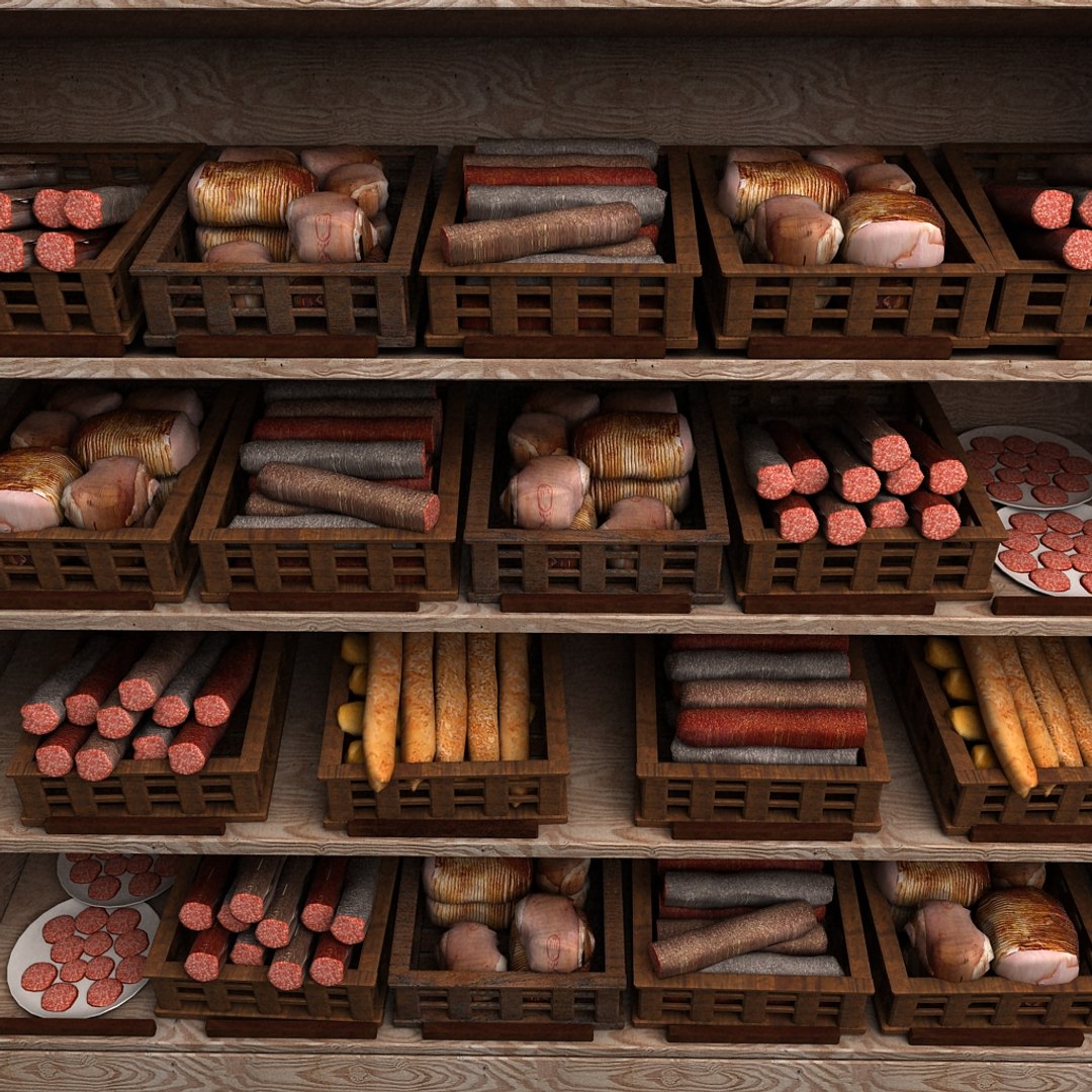 stand butcher store 3d max