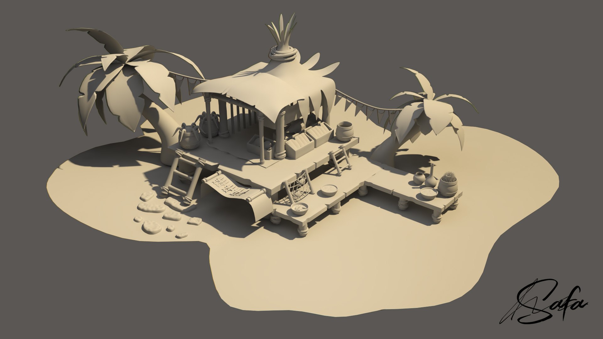 Fish Market 3D Model - TurboSquid 1682296