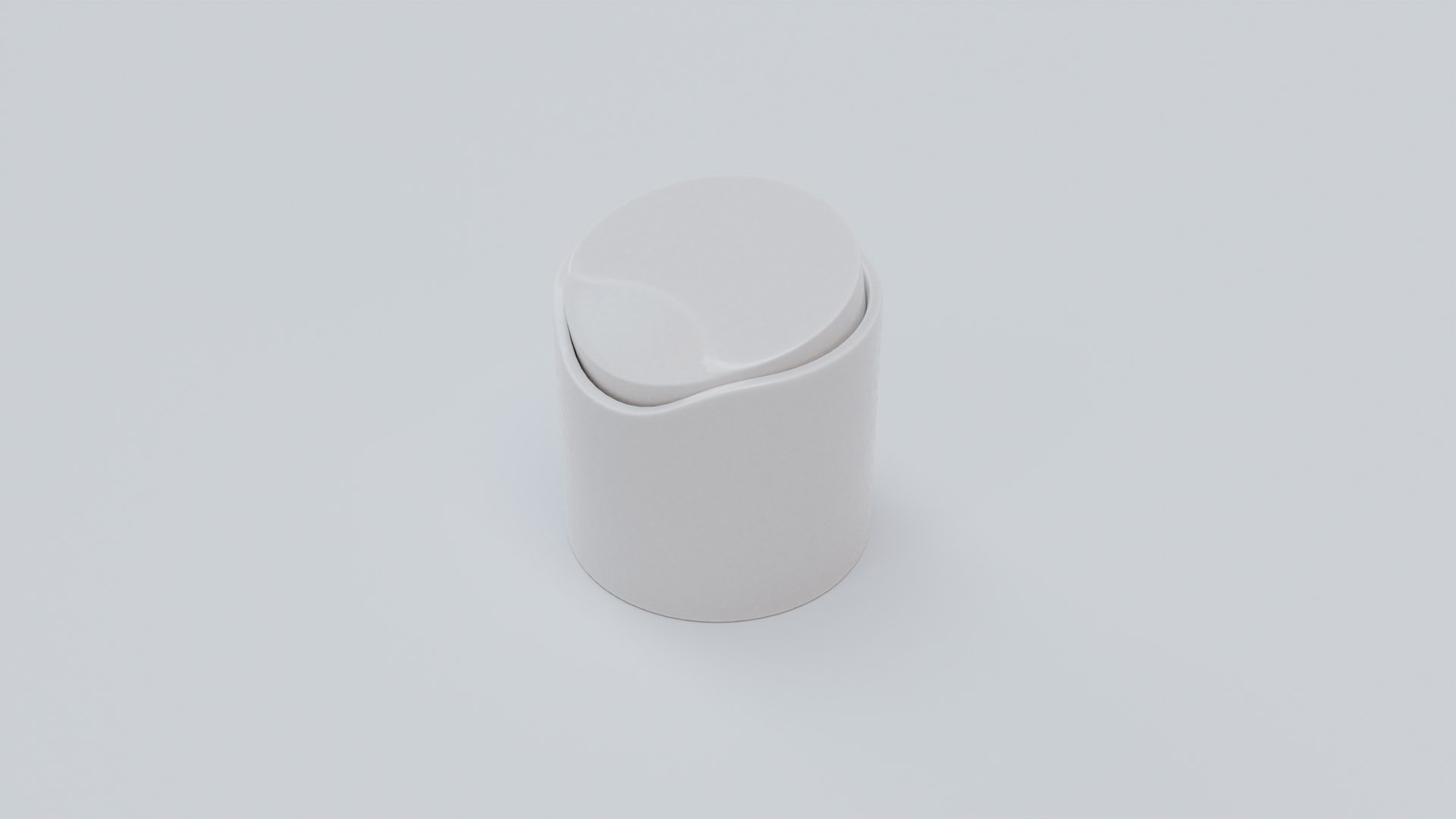 White Disk Top Cap model - TurboSquid 2133087