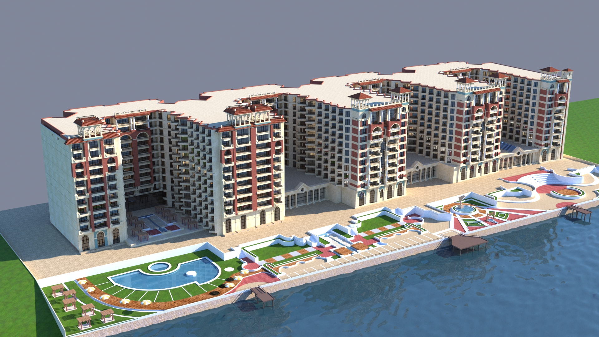 Resort Hotel Condo 3D Model - TurboSquid 1600527