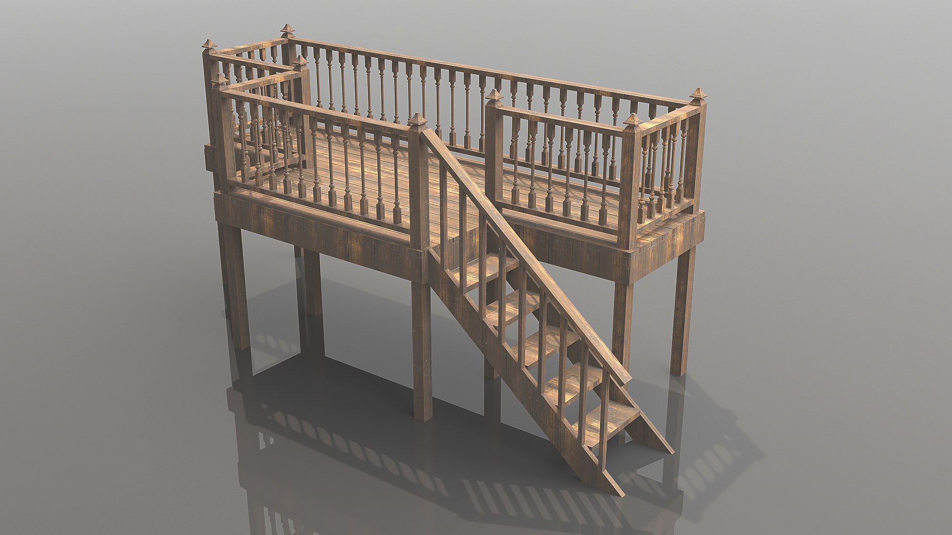 3D Wood Veranda Collections Model - TurboSquid 2136897