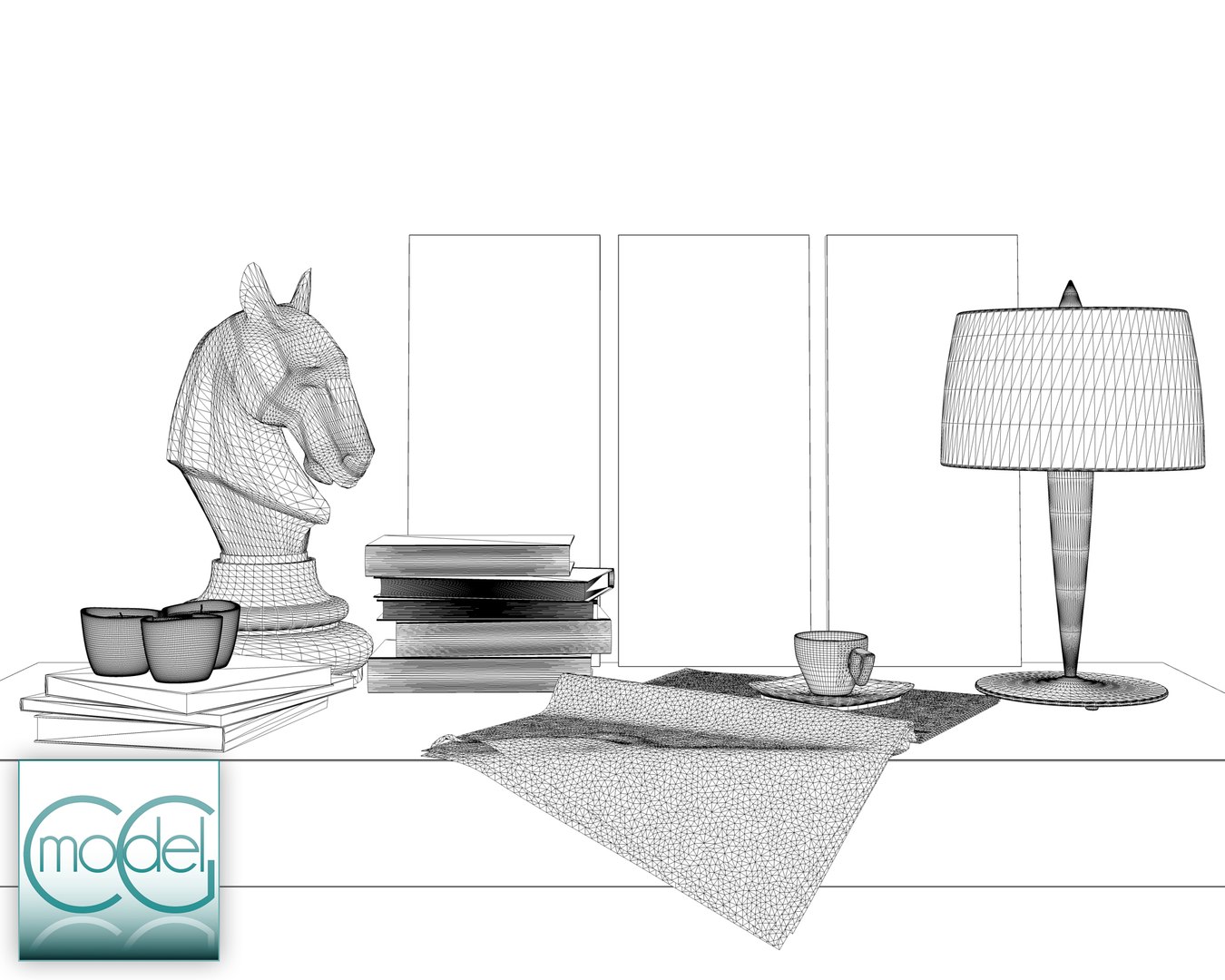 3d model object interior set