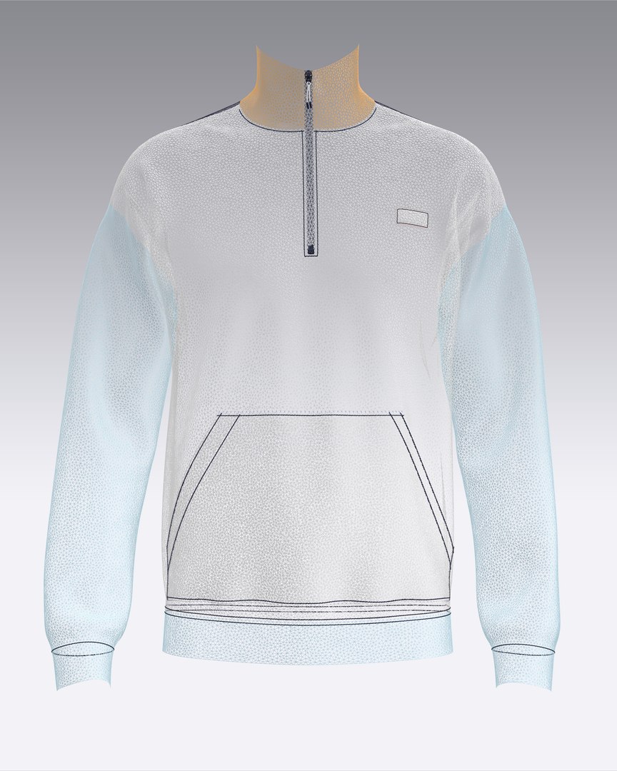 Jacket With Half Zip 3D Model - TurboSquid 1937869