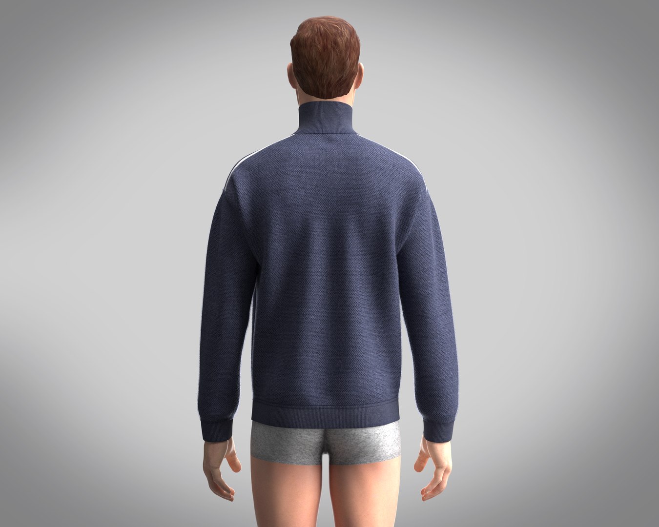 Jacket With Half Zip 3D Model - TurboSquid 1937869