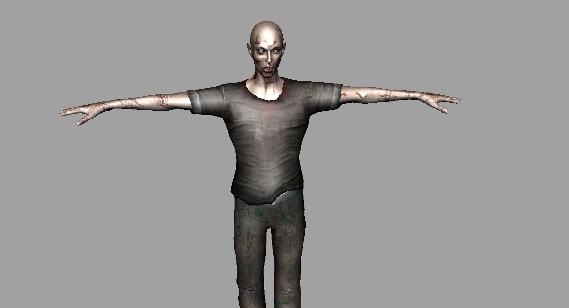 Zombie Character Scary 3d Model