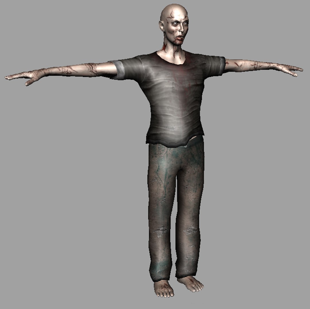 Zombie Character Scary 3d Model