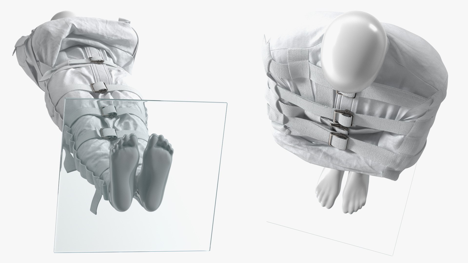 3D Straitjacket Mannequin Figure White Model - TurboSquid 2291135