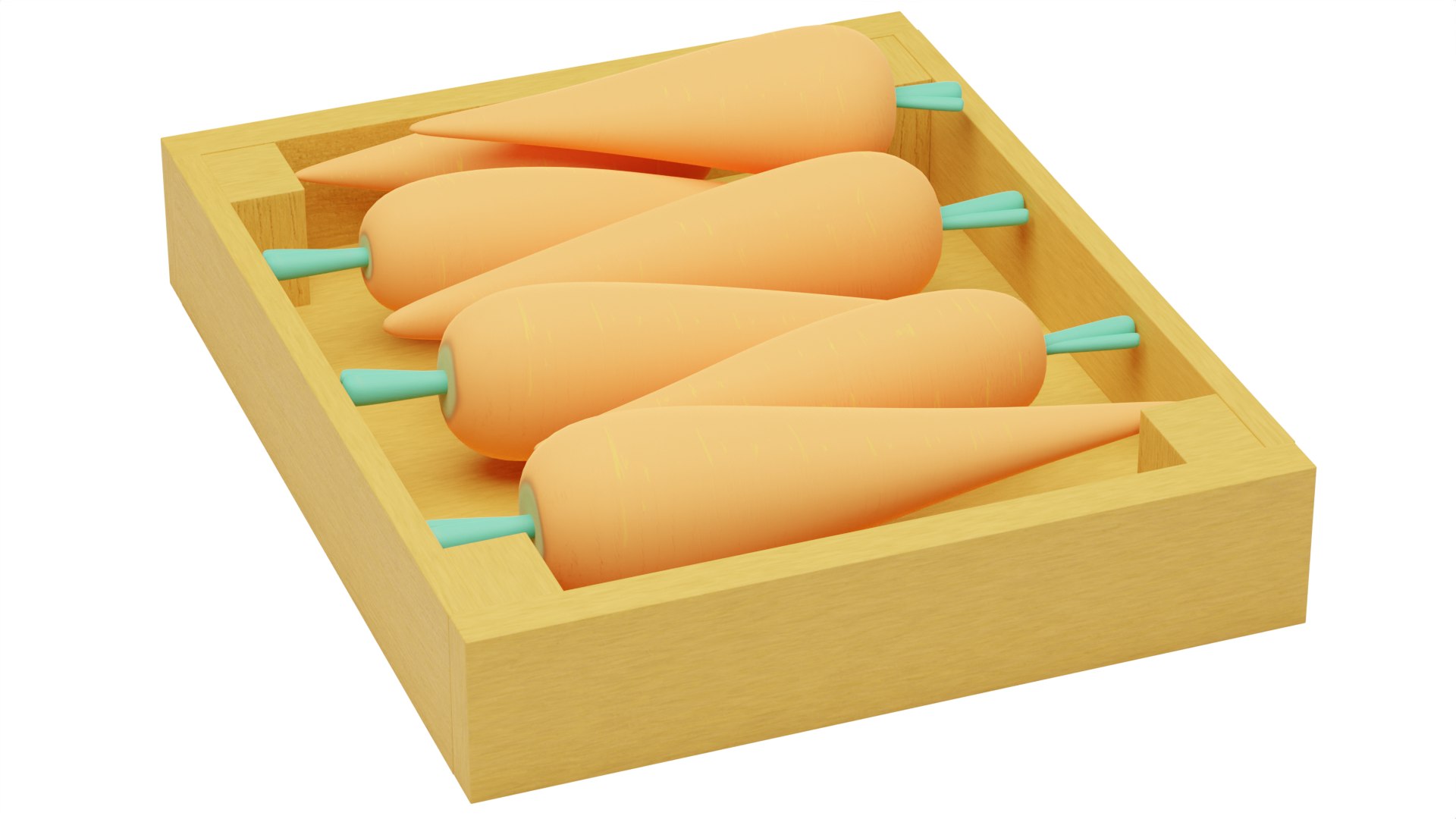 Carrots In Box Model - TurboSquid 2172274