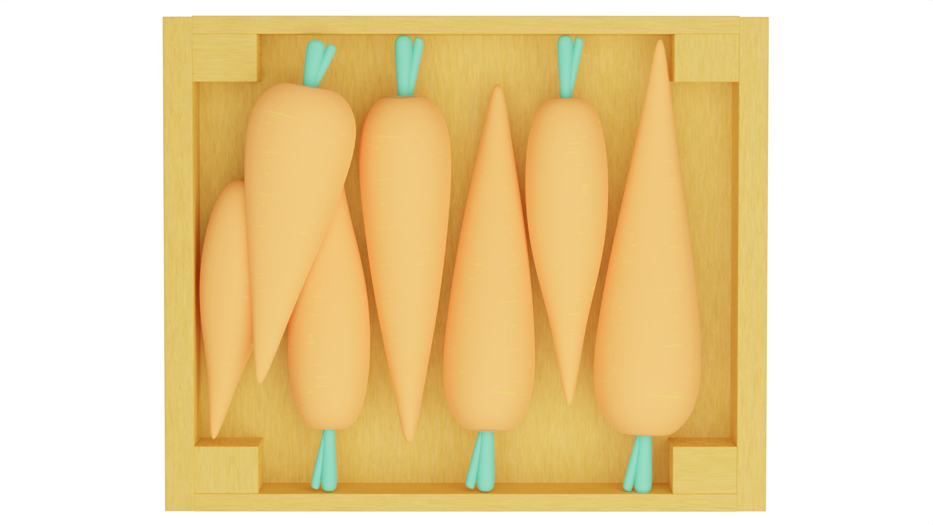 Carrots In Box Model - TurboSquid 2172274