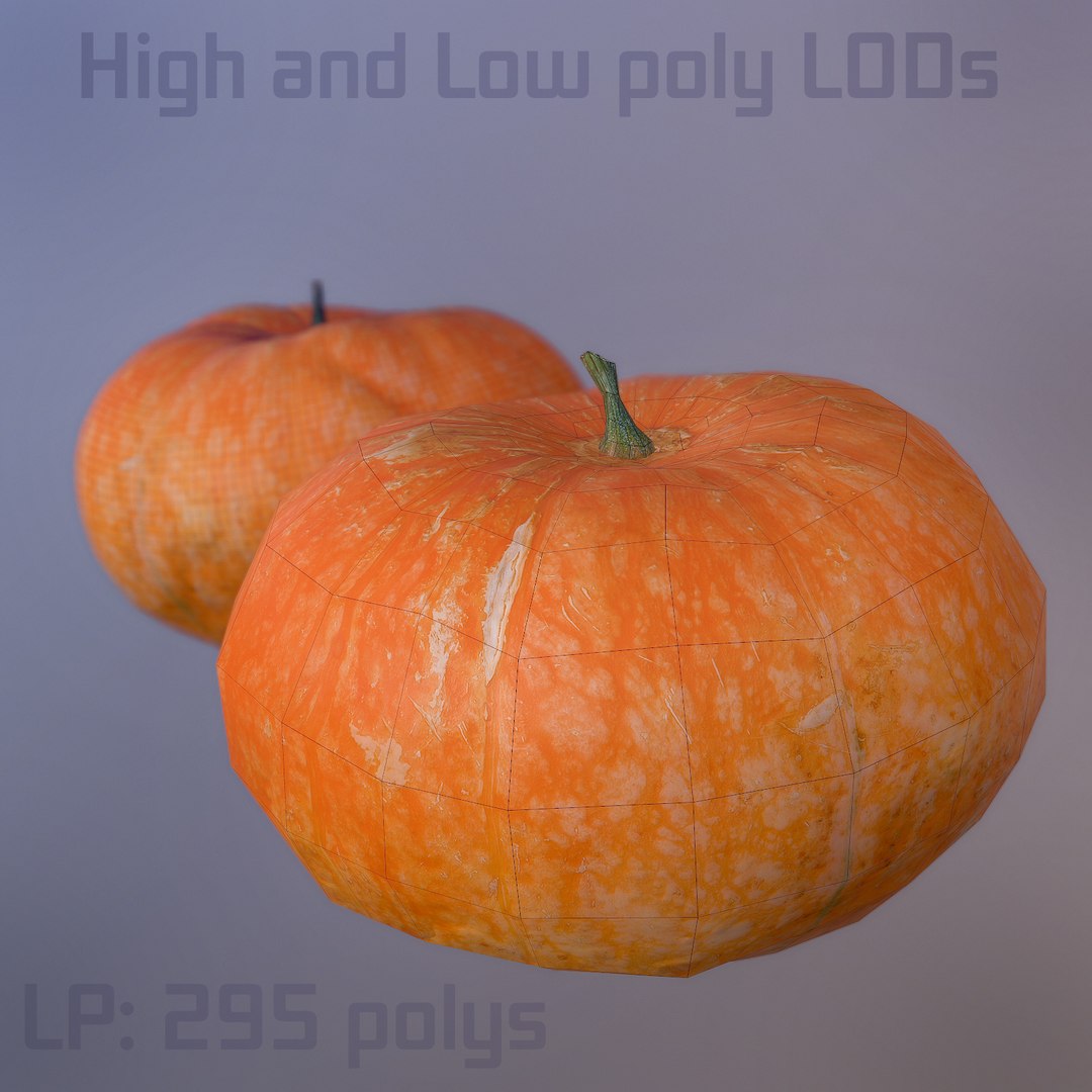 hd scaned pumpkin polys 3d model