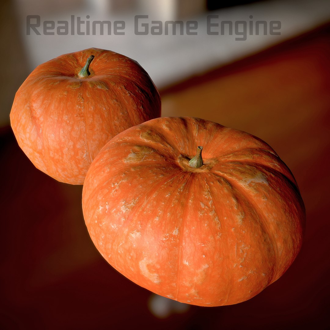 hd scaned pumpkin polys 3d model