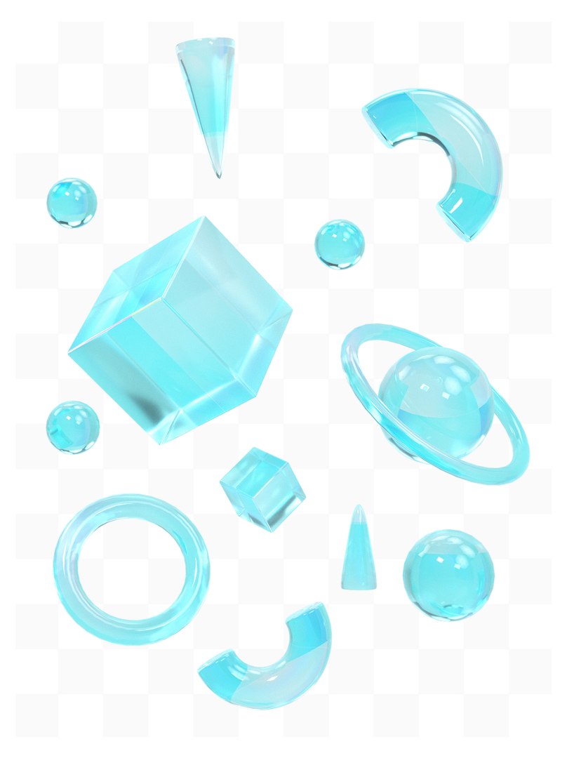 C4D Glass Texture Geometric 3D Model - TurboSquid 2038881