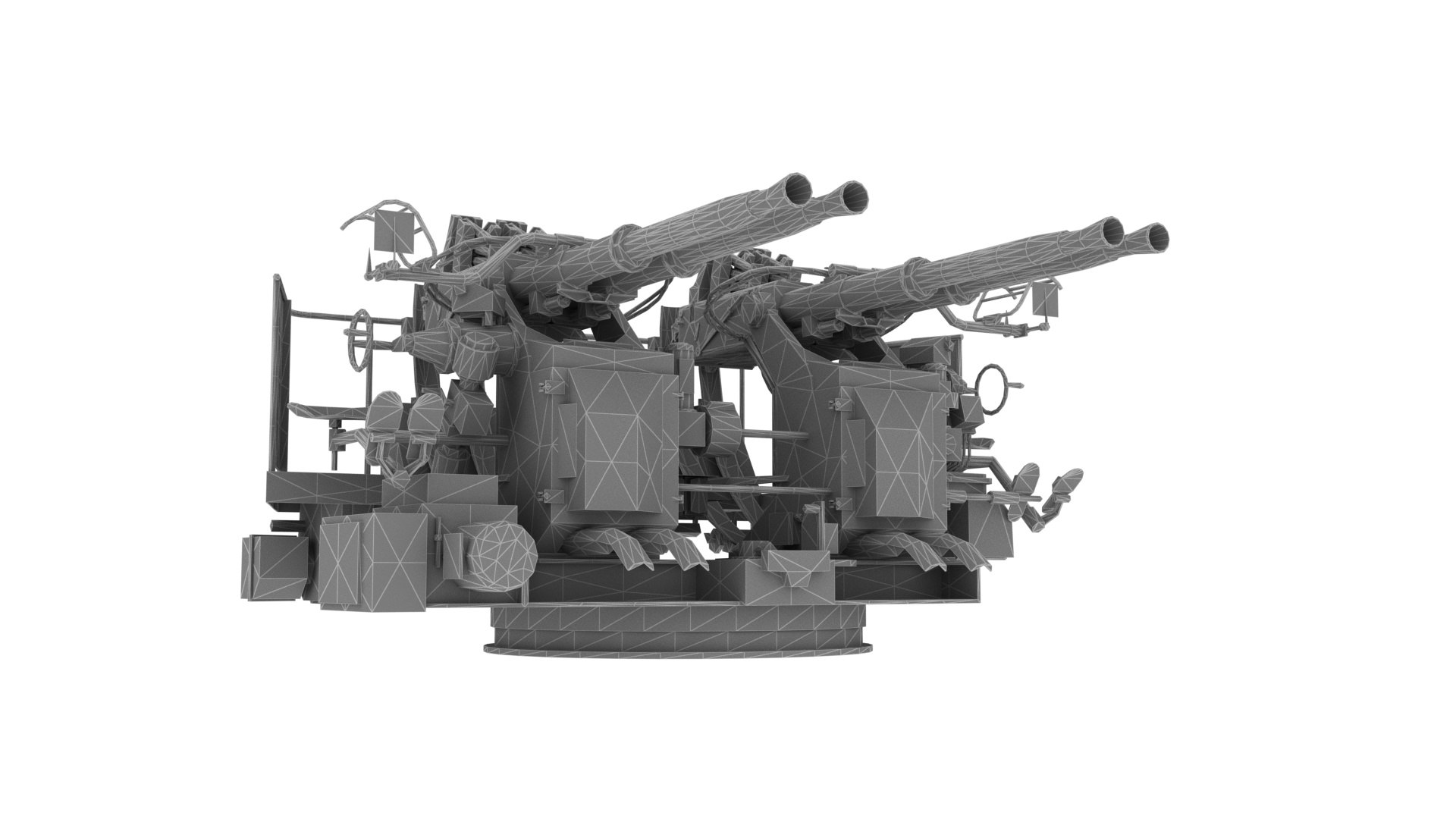 3D 40mm Bofors Mk1 Mk2 Twin - TurboSquid 2398686