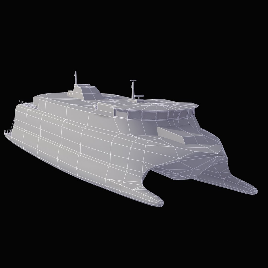 Seacat Ferry 3d Model
