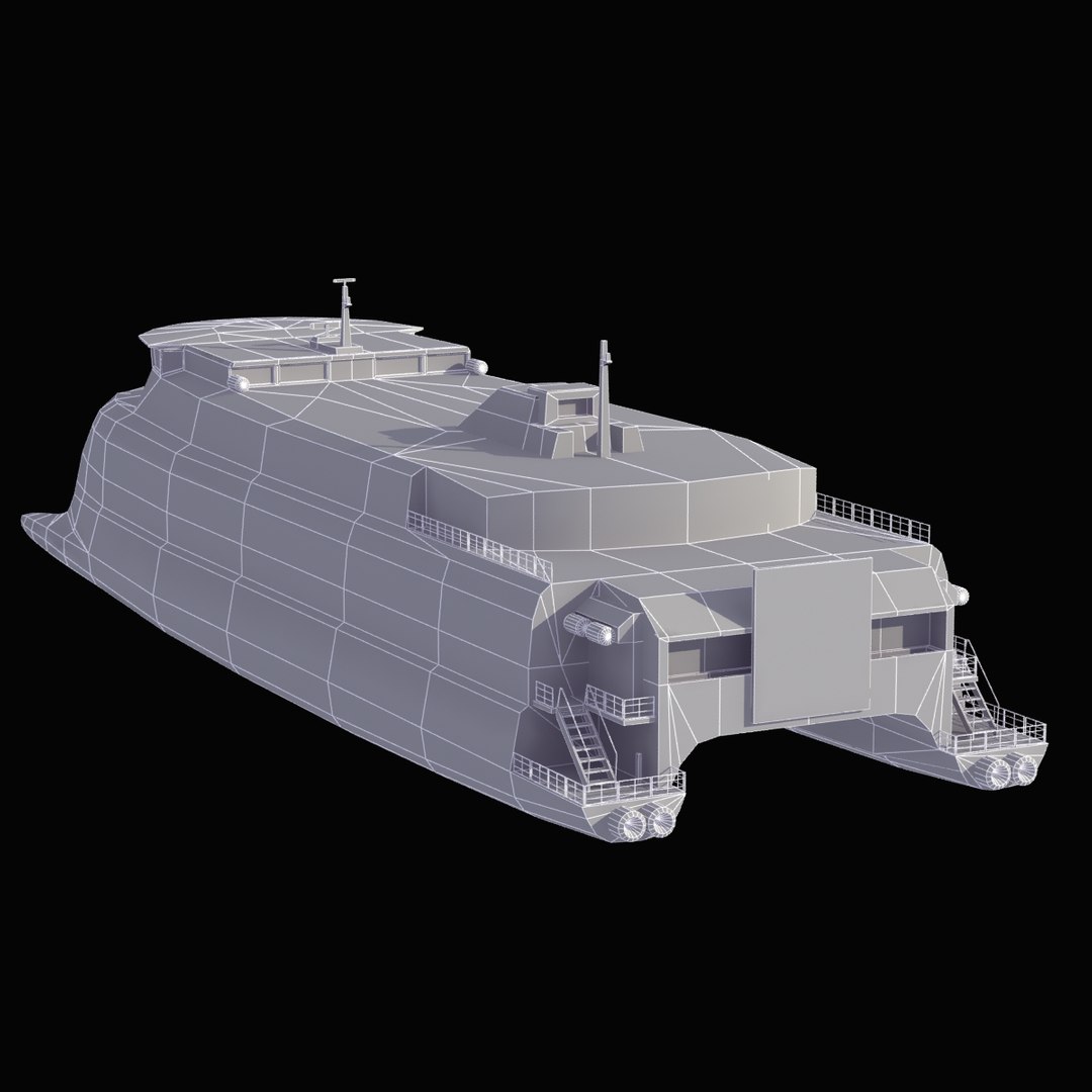 Seacat Ferry 3d Model