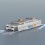 Seacat Ferry 3d Model