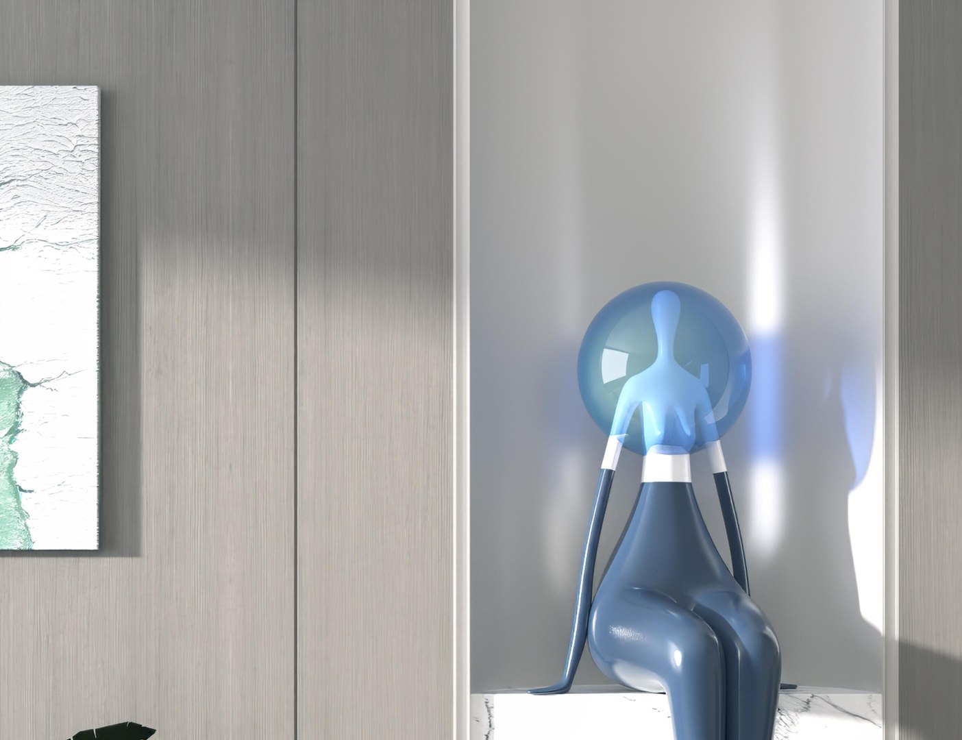 3D Modern Blue Decorative Decoration model - TurboSquid 2104565