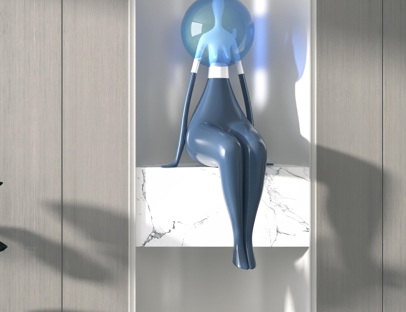 3D Modern Blue Decorative Decoration model - TurboSquid 2104565