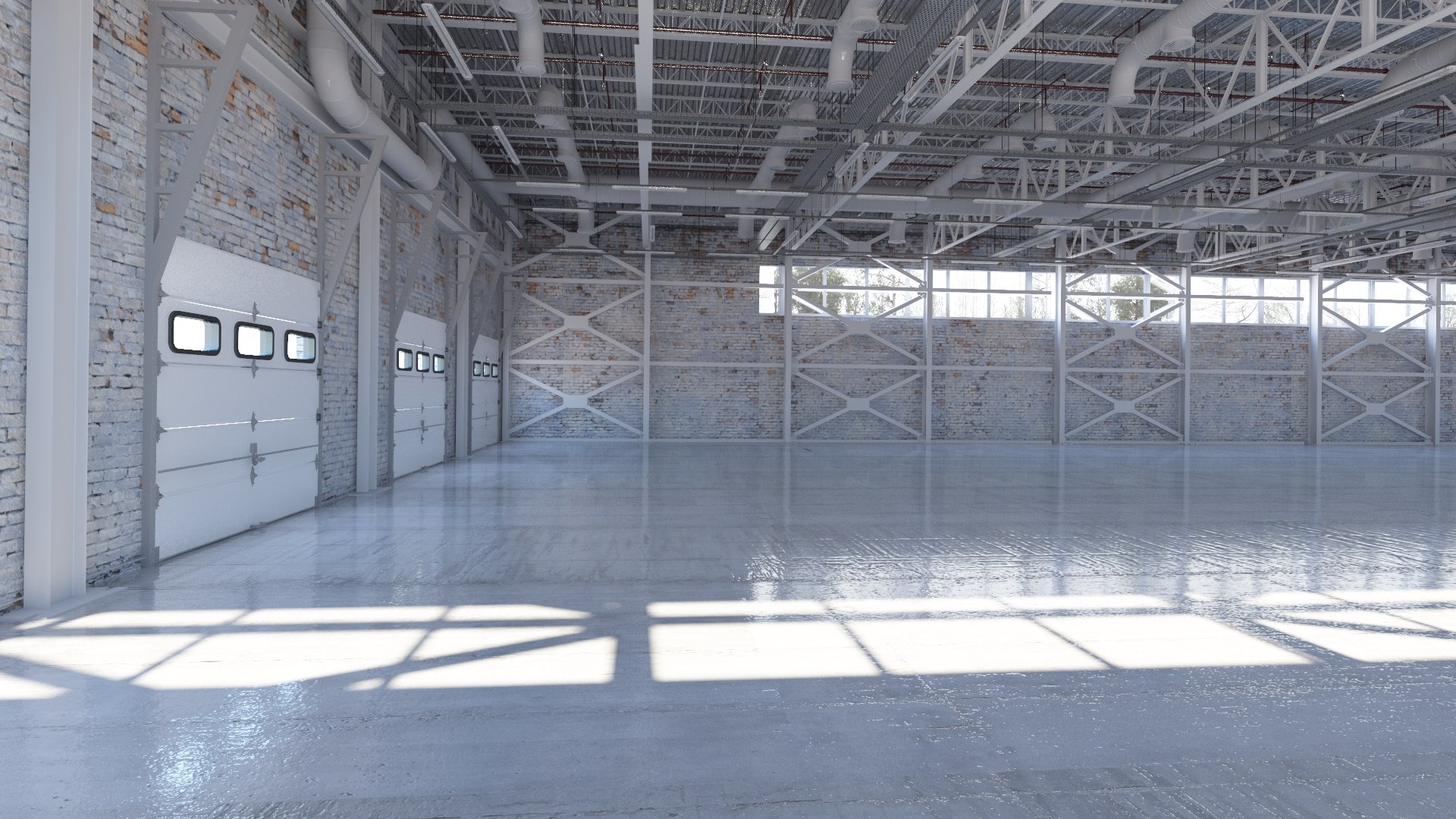 3D Empty Warehouse Interior 2 Model - TurboSquid 2014977