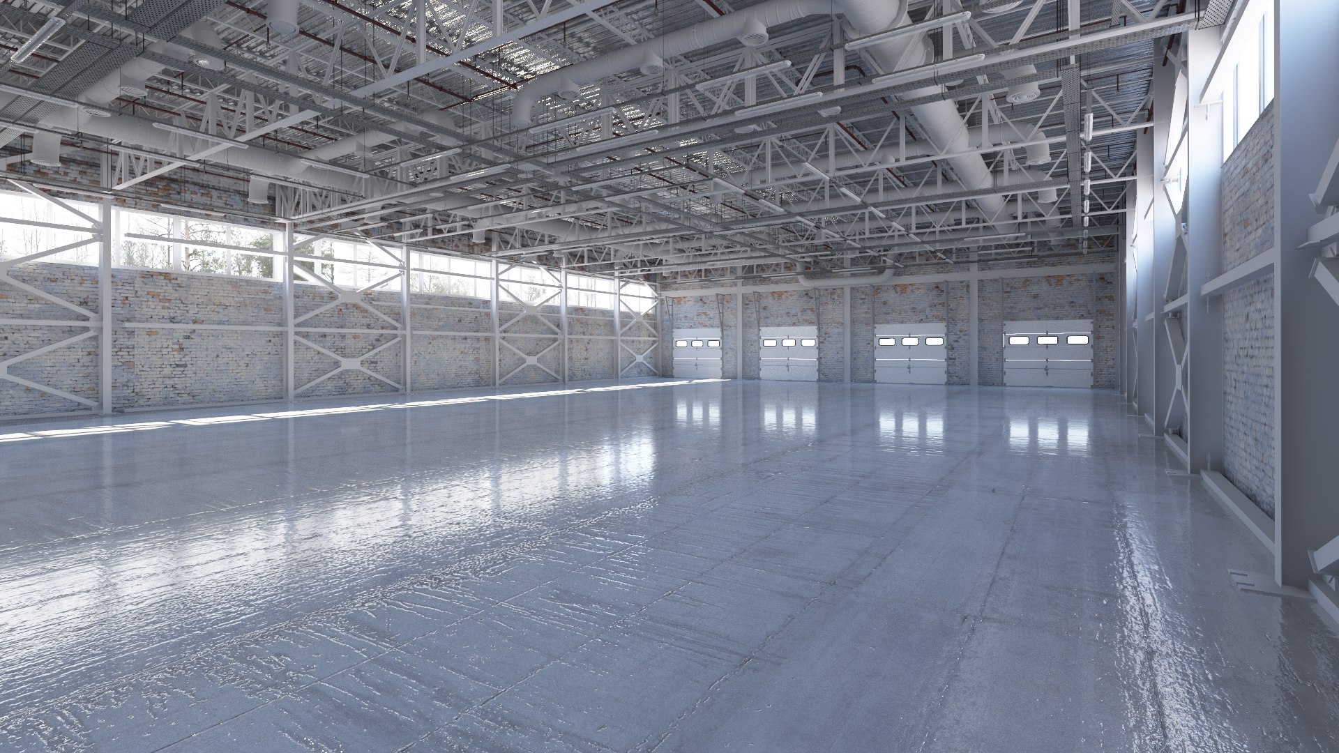 3D Empty Warehouse Interior 2 Model - TurboSquid 2014977