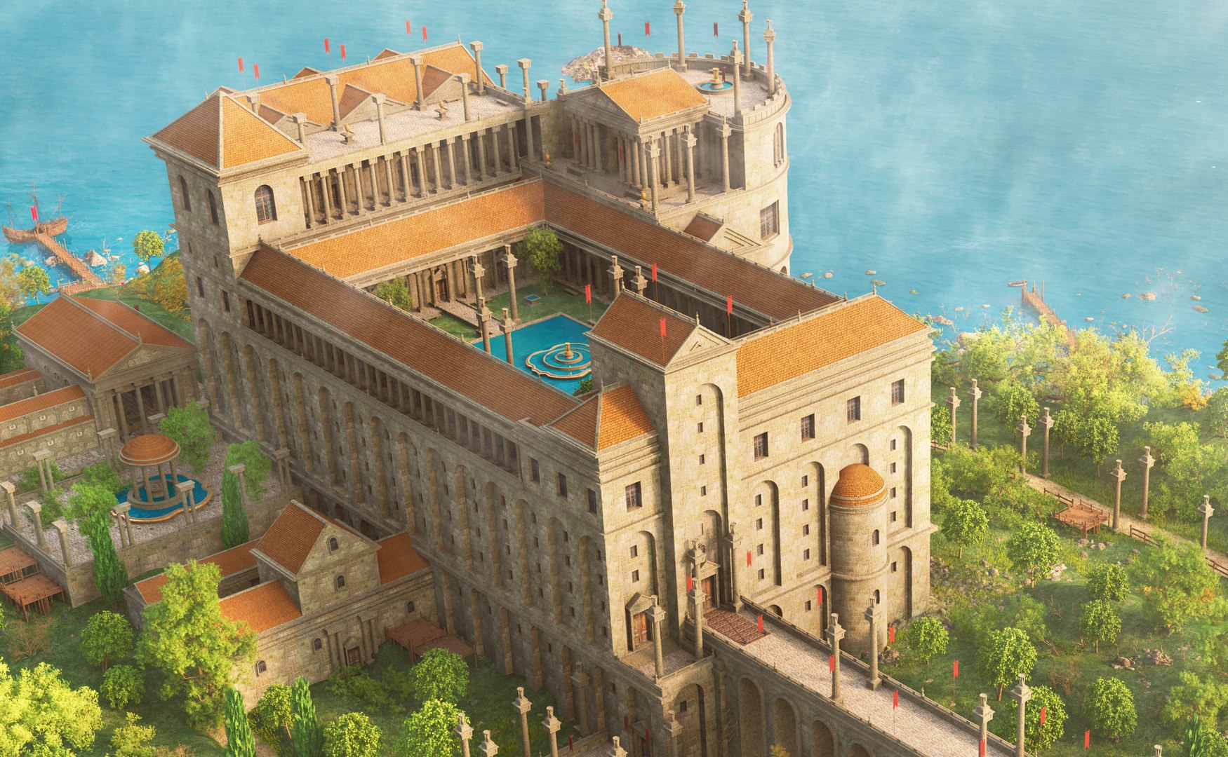 Villa Jovis Capri Environment 3D Model - TurboSquid 2326226