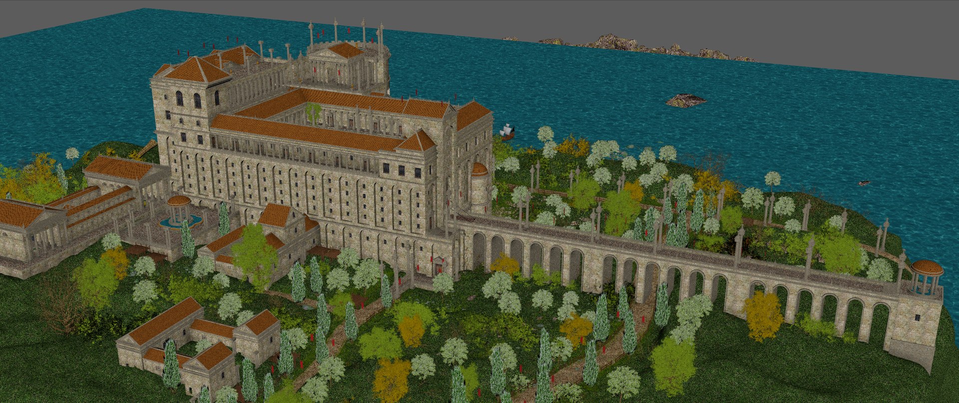 Villa Jovis Capri Environment 3D Model - TurboSquid 2326226