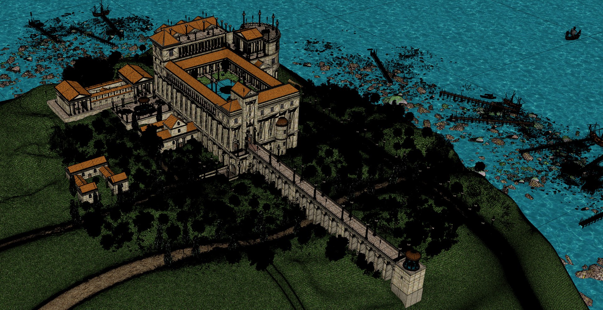 Villa Jovis Capri Environment 3D Model - TurboSquid 2326226