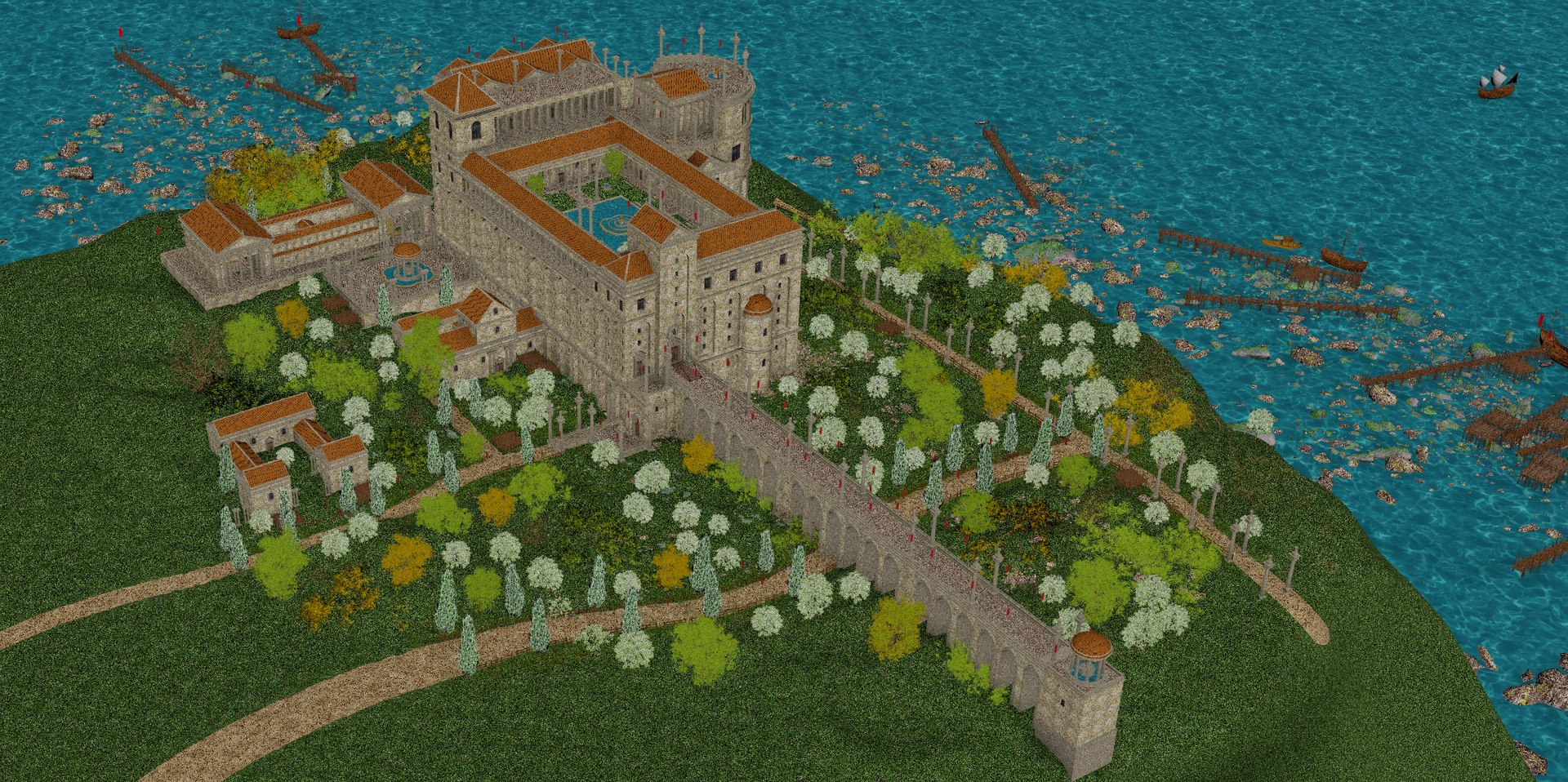 Villa Jovis Capri Environment 3D Model - TurboSquid 2326226