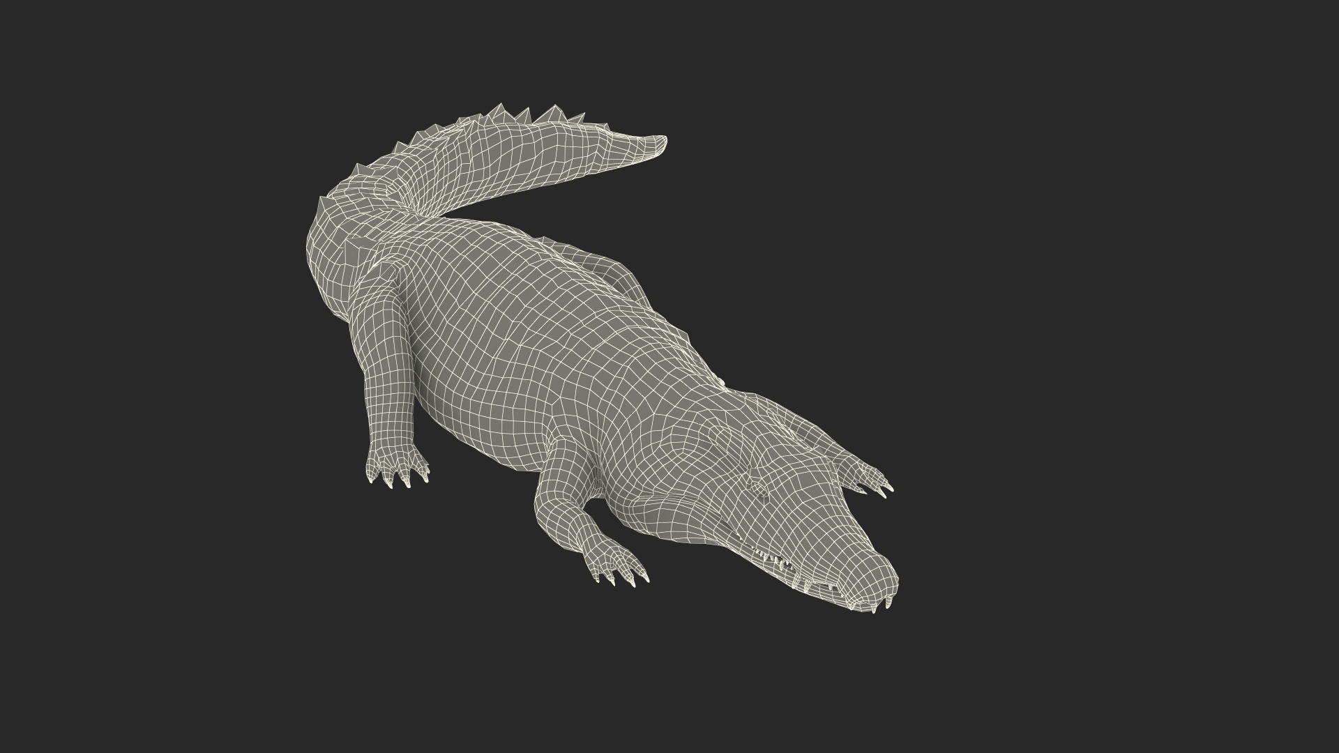 Crawling Black Caiman 3D Model - TurboSquid 2202508