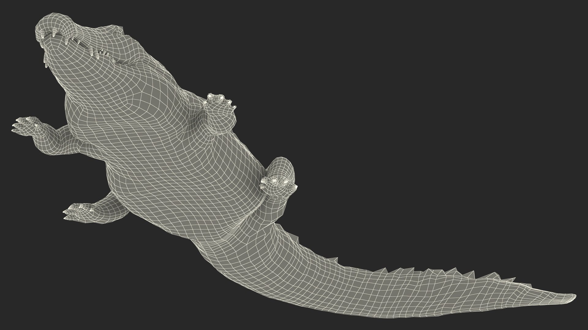 Crawling Black Caiman 3D Model - TurboSquid 2202508