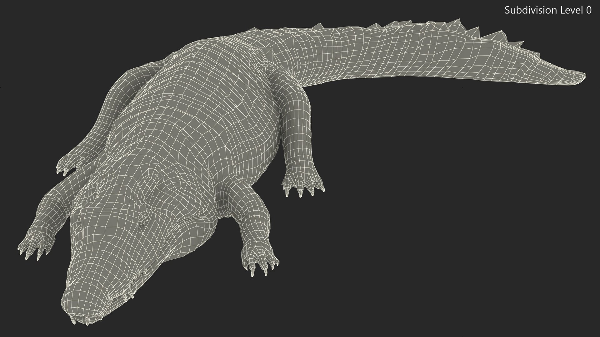 Crawling Black Caiman 3D Model - TurboSquid 2202508