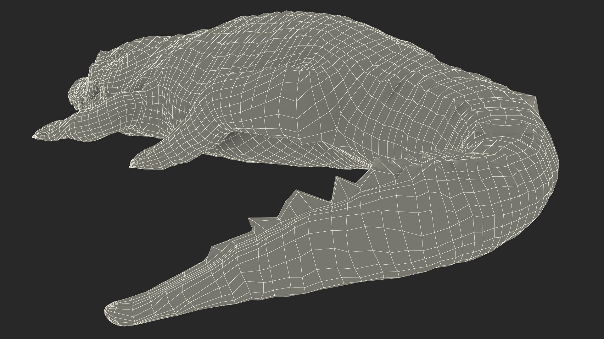 Crawling Black Caiman 3D Model - TurboSquid 2202508
